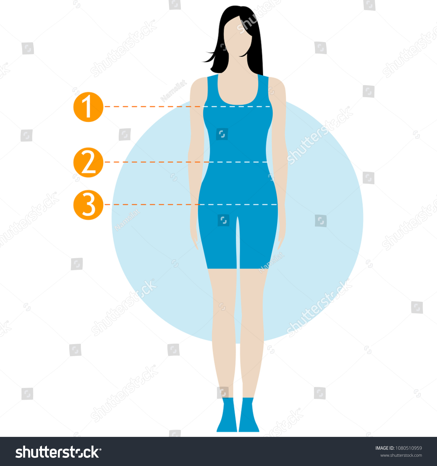 Liza stock-vector-female-body-measurement-chart-figure-of-the-girl ...